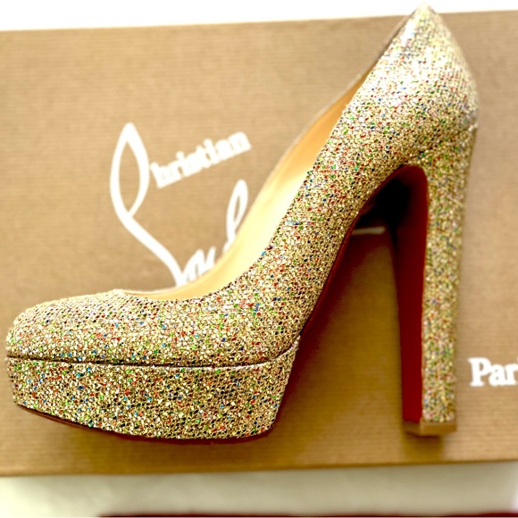 Christian Louboutin | Shoes | Christian Louboutin Bono 4 Glitter York ...